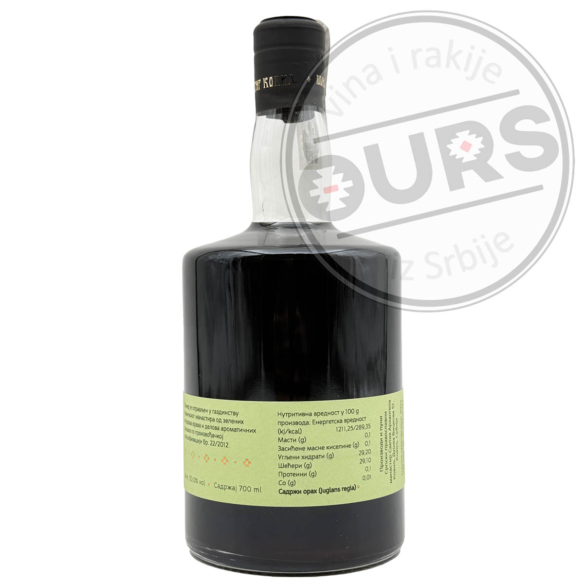 Manastir Kovilj liker Zeleni Orah 0,7L - OURS Vinoteka & Rakija Shop